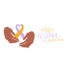 Eczema national awareness month october Royalty Free Vector