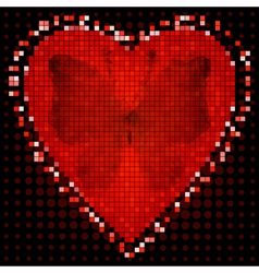 Valentine big red heart Royalty Free Vector Image