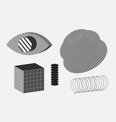 Basic shapes design elements set Royalty Free Vector Image