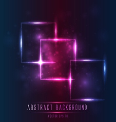 Abstract dark background with color light frame Vector Image