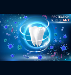 Teeth whitening ad realistic Royalty Free Vector Image