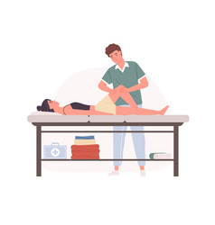 Massage therapy relaxing spa treatment Royalty Free Vector