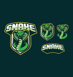 Snake mascot logo design Royalty Free Vector Image