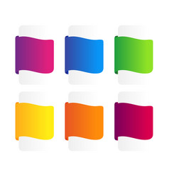 Color banner label layout set Royalty Free Vector Image