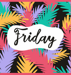 Abstract seamless pattern of exotic leaves Vector Image