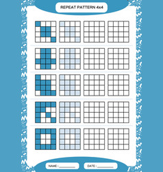 Repeat pattern square grid with colorful circles Vector Image