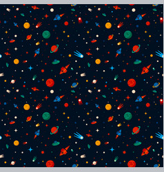 Seamless pattern with colorful cartoon fantasy Vector Image