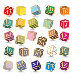 Alphabet blocks Royalty Free Vector Image - VectorStock