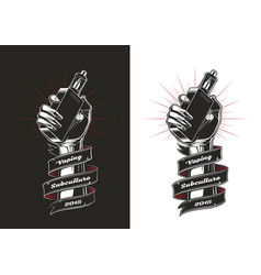 Logo for vape shop Man in the hood with the electr