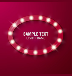 Bulb frames on red background Royalty Free Vector Image