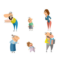 Set kindergarten characters Royalty Free Vector Image