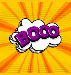 Boo comic word Royalty Free Vector Image - VectorStock