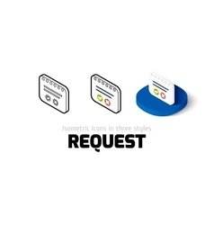 Request icon in different style Royalty Free Vector Image