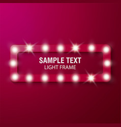 Bulb frames on red background Royalty Free Vector Image