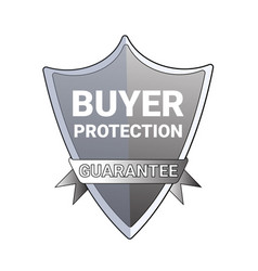 Buyer protection guarantee shield symbol isolated Vector Image