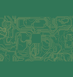 Computer chip isolated on white background Vector Image