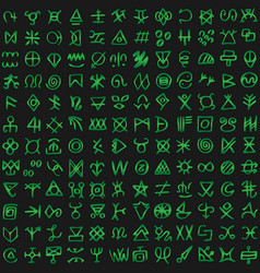 Digital green matrix and computer code symbols Vector Image