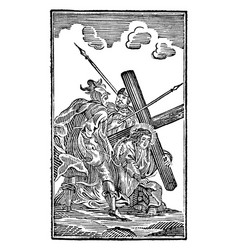 Vintage antique religious allegorical biblical Vector Image