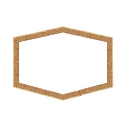 Stone brick frame border with old parchment jungle