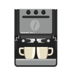Red coffee machine espresso coffee maker cartoon Vector Image