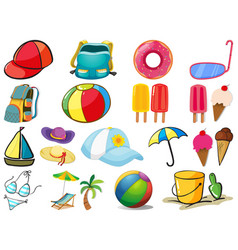 Cartoon man lying on beach and enjoying summer Vector Image