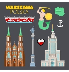 Wroclaw poland travel doodle with architecture Vector Image