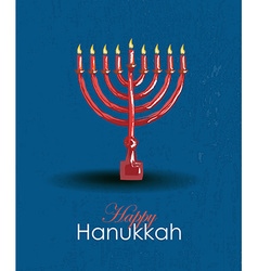 Hand drawn Hanukkah card template Royalty Free Vector Image