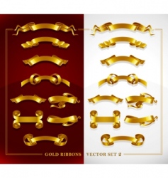 Set element golden swirl ornament collection Vector Image