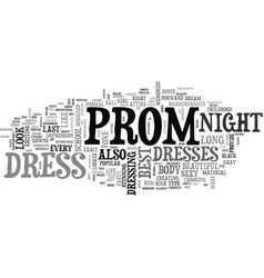 Prom word cloud concept Royalty Free Vector Image