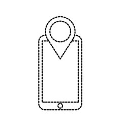 Smartphone technology pointer map navigation Vector Image