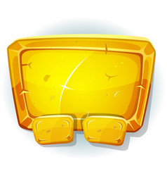 Cartoon cardboard sign for ui game Royalty Free Vector Image