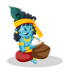 Lord krishna Royalty Free Vector Image - VectorStock