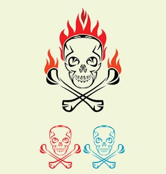 Burning skull tribal Royalty Free Vector Image