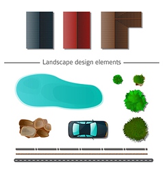 Top view landscape design set Royalty Free Vector Image