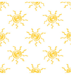 Smiling sun seamless pattern Royalty Free Vector Image