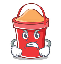 Angry shovel character cartoon style Royalty Free Vector