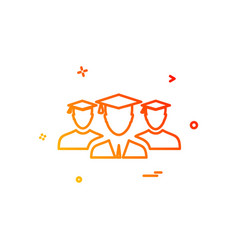 Student group icon design Royalty Free Vector Image