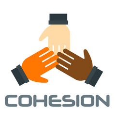 People cohesion logo flat style Royalty Free Vector Image