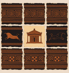 Travel banners on theme greek culture Royalty Free Vector