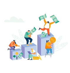 Cartoon of businessman beating competitors by Vector Image