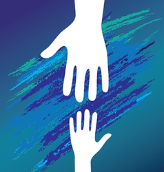 People support hand Royalty Free Vector Image - VectorStock