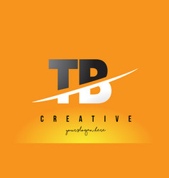 Tb t b swoosh letter logo design with modern Vector Image