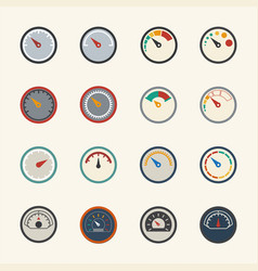 Circular meter icons set Royalty Free Vector Image