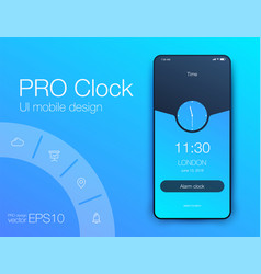 Timer application ui design concept Royalty Free Vector