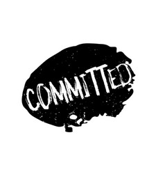 Committed rubber stamp Royalty Free Vector Image