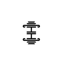 Kr pillar concept logo initial concept with high Vector Image