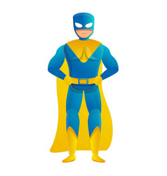 Red superhero icon cartoon style Royalty Free Vector Image