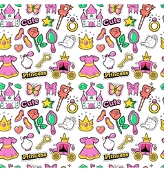 Princess seamless pattern Royalty Free Vector Image