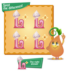 Spot the difference letters o Royalty Free Vector Image