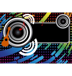 Colorful music sound waves on white background Vector Image